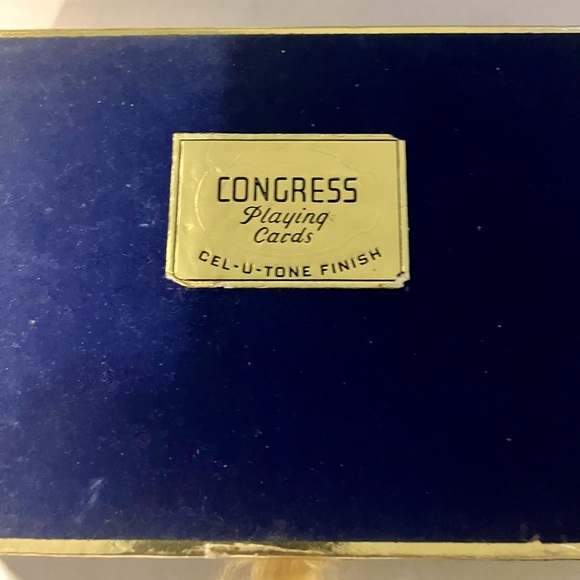Congress Playing | Games | Vintage Congress Playing Cards Box Blue And ...